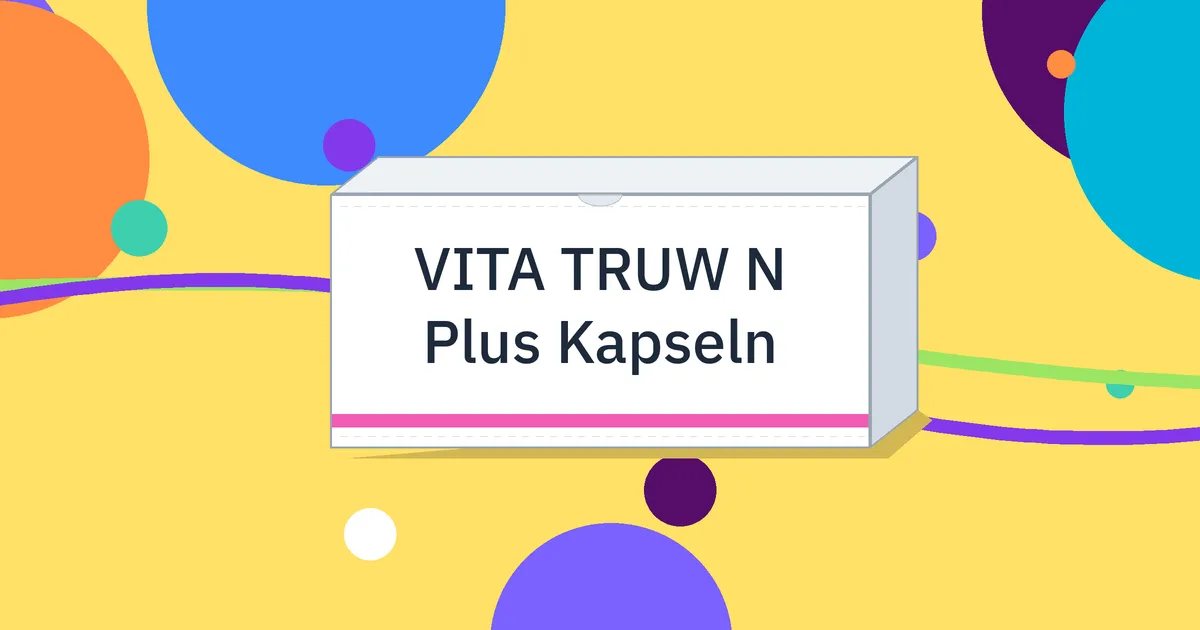 Symbolbild: Packung mit der Aufschrift VITA TRUW N Plus Kapseln (PZN 04224185) – Verfügbarkeit und Bezug in Apotheken in Frankfurt am Main
