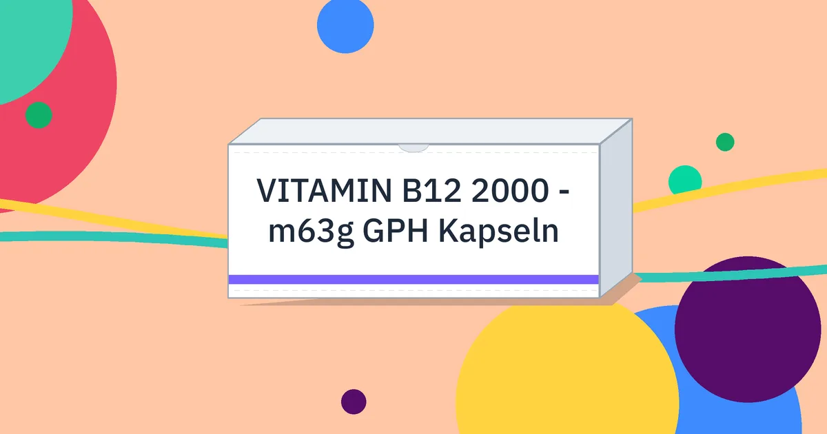 Symbolbild: Packung mit der Aufschrift VITAMIN B12 2000 -m63g GPH Kapseln (PZN 17823007) – Verfügbarkeit und Bezug in Apotheken in Frankfurt am Main