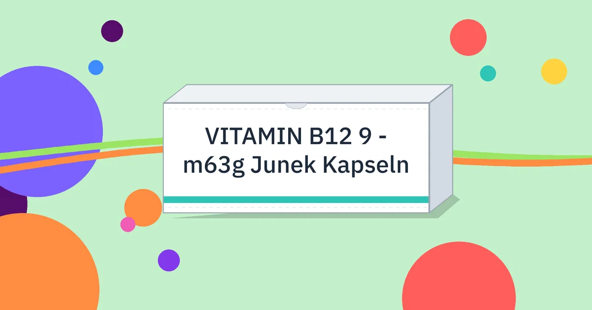 Symbolbild: Packung mit der Aufschrift VITAMIN B12 9 -m63g Junek Kapseln (PZN 04367795) – Verfügbarkeit und Bezug in Apotheken in Frankfurt am Main