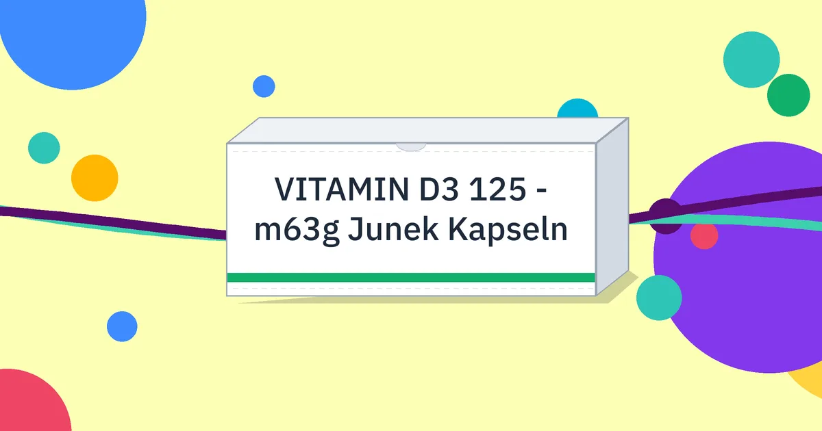 Symbolbild: Packung mit der Aufschrift VITAMIN D3 125 -m63g Junek Kapseln (PZN 11660604) – Verfügbarkeit und Bezug in Apotheken in Frankfurt am Main