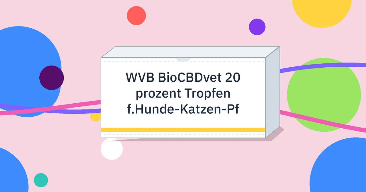 Symbolbild: Packung mit der Aufschrift WVB BioCBDvet 20 prozent Tropfen f.Hunde-Katzen-Pf (PZN 17161925) – Verfügbarkeit und Bezug in Apotheken in Frankfurt am Main