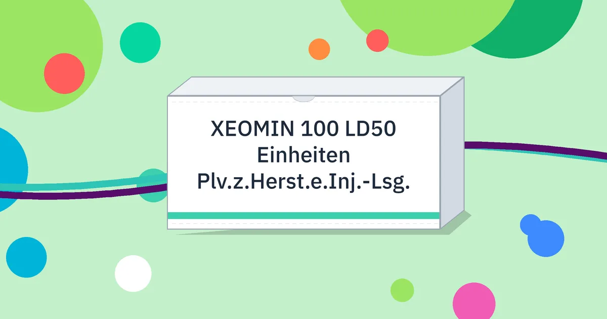 Symbolbild: Packung mit der Aufschrift XEOMIN 100 LD50 Einheiten Plv.z.Herst.e.Inj.-Lsg. (PZN 11852054) – Verfügbarkeit und Bezug in Apotheken in Frankfurt am Main