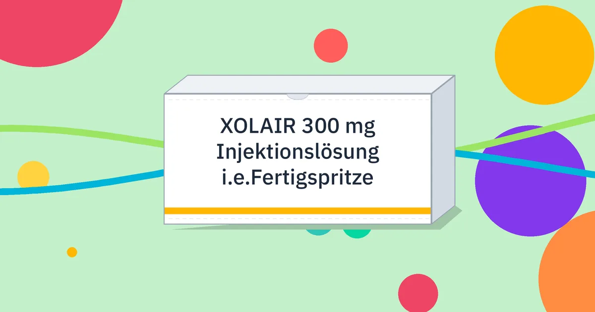 Symbolbild: Packung mit der Aufschrift XOLAIR 300 mg Injektionslösung i.e.Fertigspritze (PZN 19462602) – Verfügbarkeit und Bezug in Apotheken in Frankfurt am Main