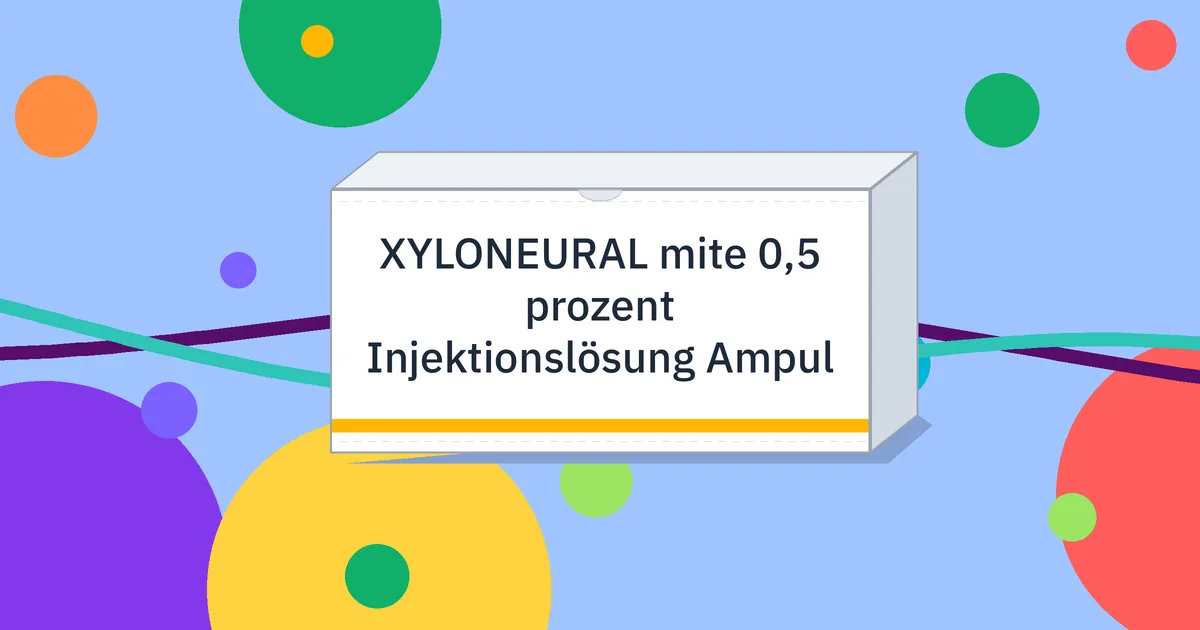 Symbolbild: Packung mit der Aufschrift XYLONEURAL mite 0,5 prozent Injektionslösung Ampul (PZN 16020861) – Verfügbarkeit und Bezug in Apotheken in Frankfurt am Main