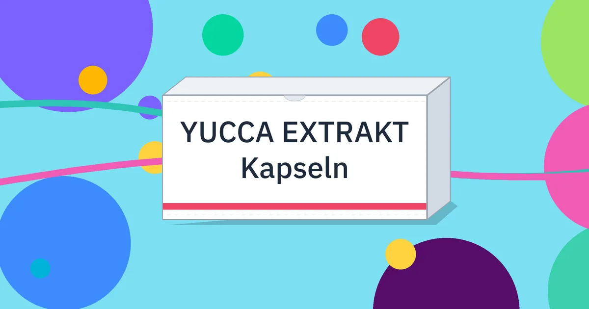 Symbolbild: Packung mit der Aufschrift YUCCA EXTRAKT Kapseln (PZN 04632056) – Verfügbarkeit und Bezug in Apotheken in Frankfurt am Main
