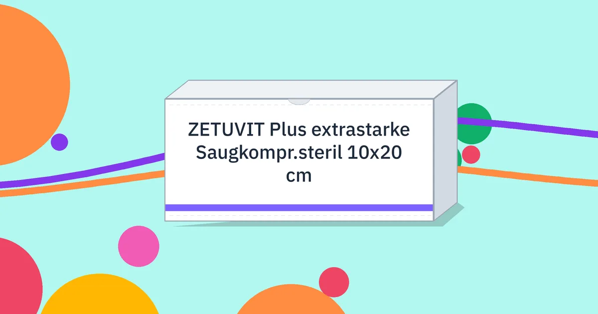 Symbolbild: Packung mit der Aufschrift ZETUVIT Plus extrastarke Saugkompr.steril 10x20 cm (PZN 19767589) – Verfügbarkeit und Bezug in Apotheken in Frankfurt am Main