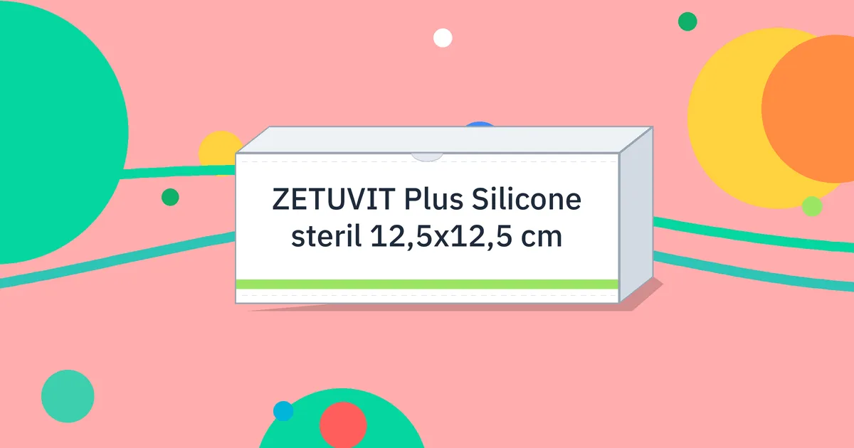 Symbolbild: Packung mit der Aufschrift ZETUVIT Plus Silicone steril 12,5x12,5 cm (PZN 16529139) – Verfügbarkeit und Bezug in Apotheken in Frankfurt am Main