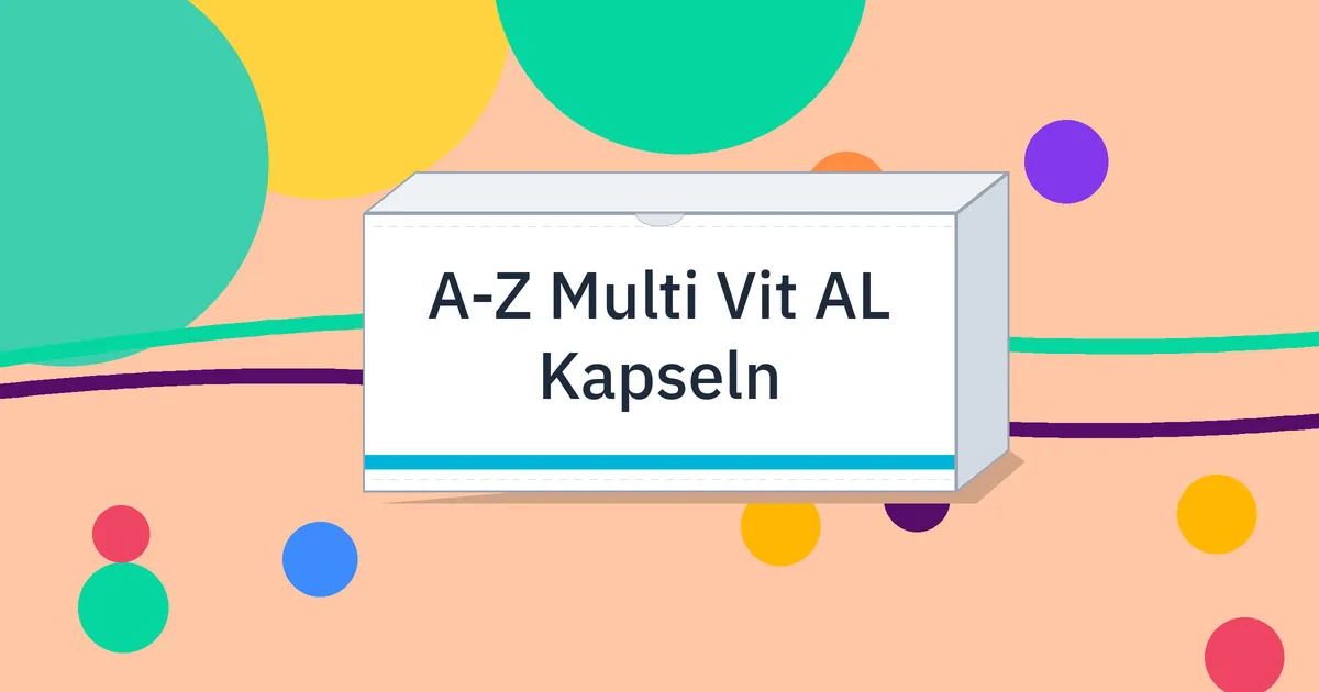 Symbolbild: Packung mit der Aufschrift A-Z Multi Vit AL Kapseln (PZN 17482612) – Verfügbarkeit und Bezug in Apotheken in Frankfurt am Main