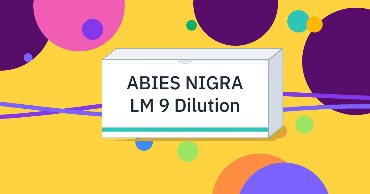 Symbolbild: Packung mit der Aufschrift ABIES NIGRA LM 9 Dilution (PZN 13260346) – Verfügbarkeit und Bezug in Apotheken in Frankfurt am Main