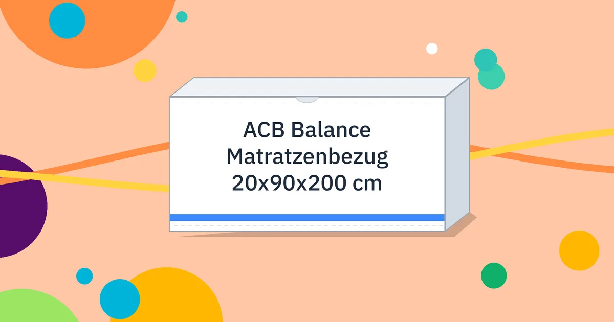 Symbolbild: Packung mit der Aufschrift ACB Balance Matratzenbezug 20x90x200 cm (PZN 11648738) – Verfügbarkeit und Bezug in Apotheken in Frankfurt am Main