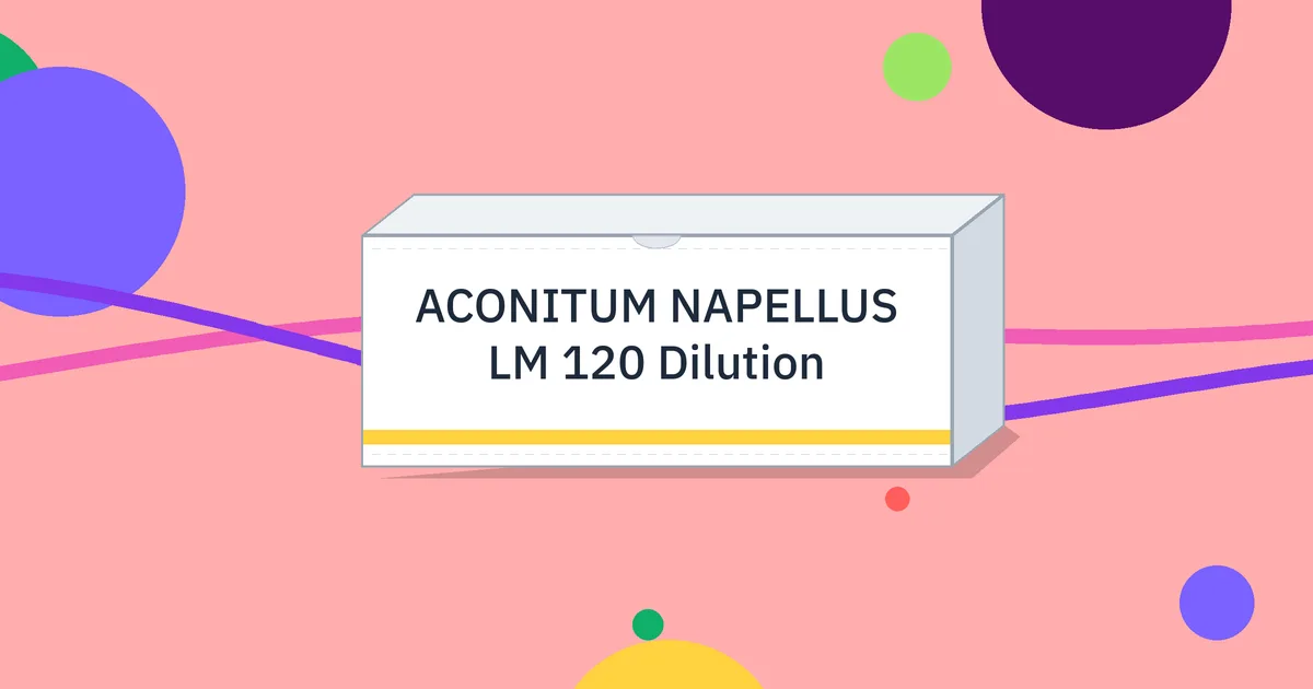 Symbolbild: Packung mit der Aufschrift ACONITUM NAPELLUS LM 120 Dilution (PZN 12754750) – Verfügbarkeit und Bezug in Apotheken in Frankfurt am Main