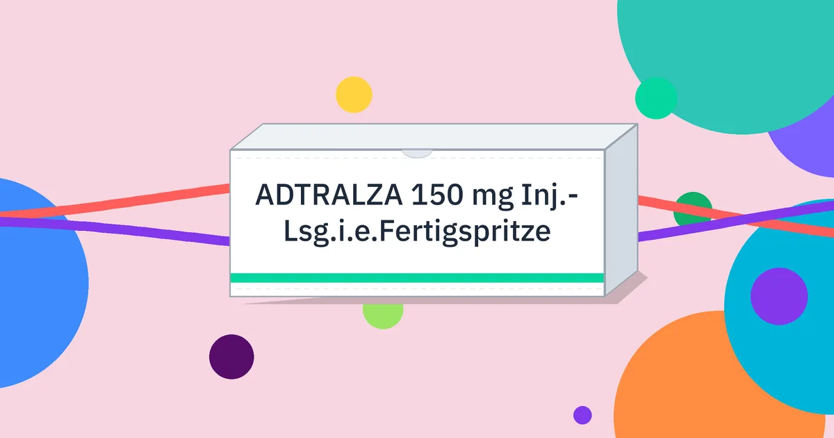 Symbolbild: Packung mit der Aufschrift ADTRALZA 150 mg Inj.-Lsg.i.e.Fertigspritze (PZN 17394747) – Verfügbarkeit und Bezug in Apotheken in Frankfurt am Main
