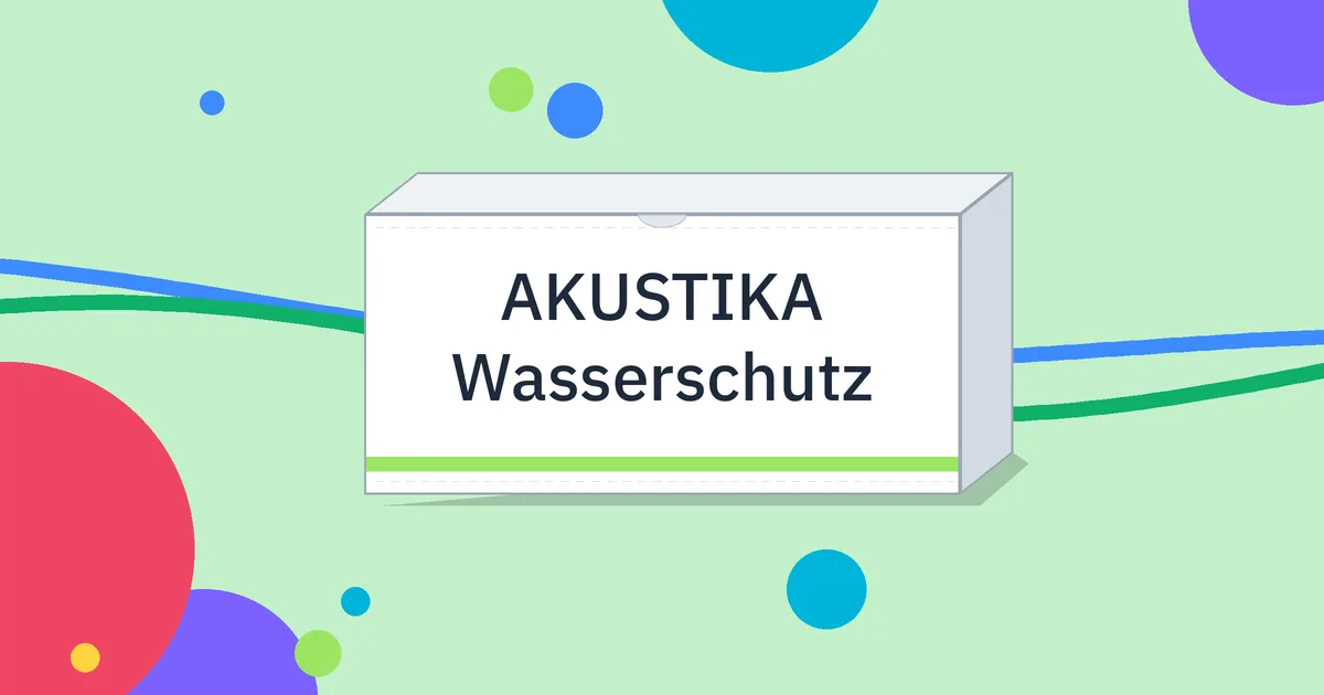 Symbolbild: Packung mit der Aufschrift AKUSTIKA Wasserschutz (PZN 01287699) – Verfügbarkeit und Bezug in Apotheken in Frankfurt am Main
