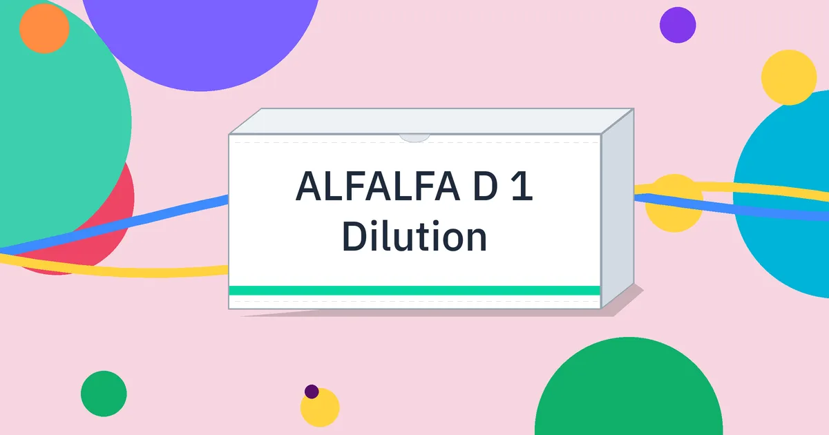 Symbolbild: Packung mit der Aufschrift ALFALFA D 1 Dilution (PZN 07158052) – Verfügbarkeit und Bezug in Apotheken in Frankfurt am Main