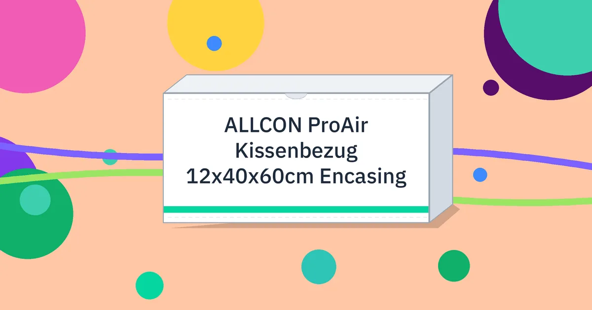 Symbolbild: Packung mit der Aufschrift ALLCON ProAir Kissenbezug 12x40x60cm Encasing (PZN 19762273) – Verfügbarkeit und Bezug in Apotheken in Frankfurt am Main