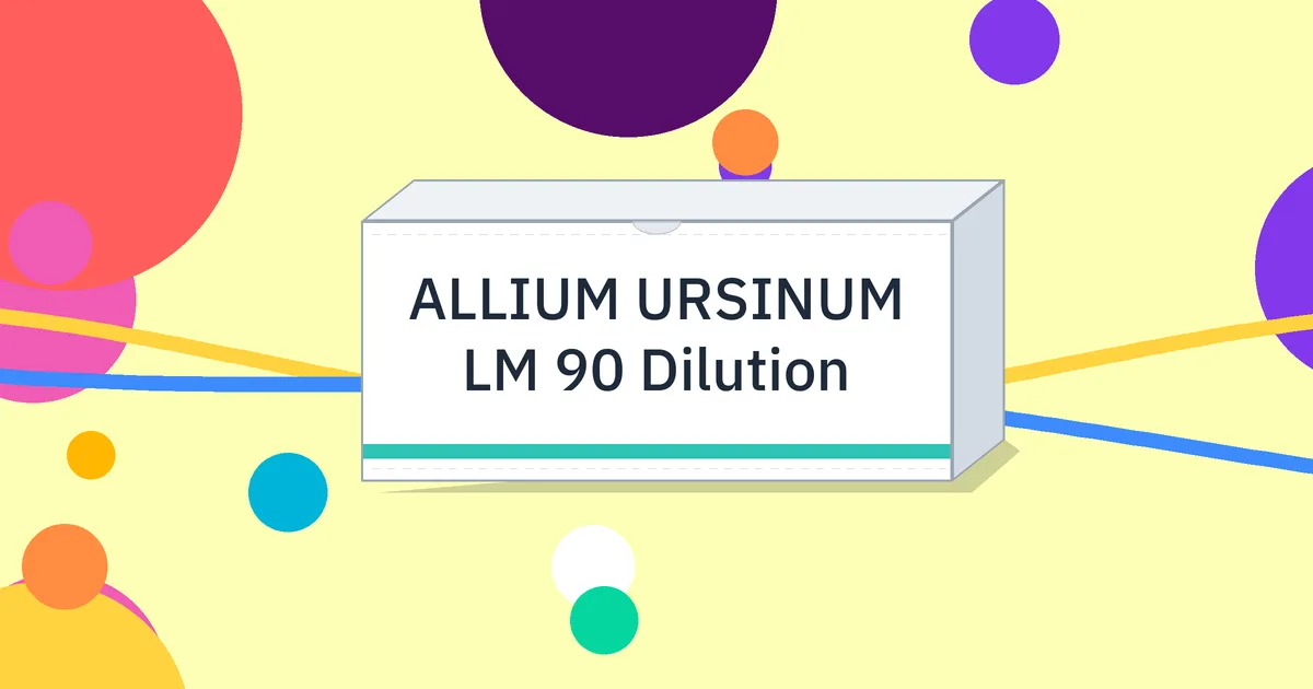 Symbolbild: Packung mit der Aufschrift ALLIUM URSINUM LM 90 Dilution (PZN 12757352) – Verfügbarkeit und Bezug in Apotheken in Frankfurt am Main