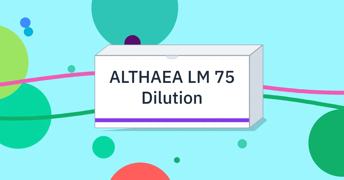 Symbolbild: Packung mit der Aufschrift ALTHAEA LM 75 Dilution (PZN 13315544) – Verfügbarkeit und Bezug in Apotheken in Frankfurt am Main