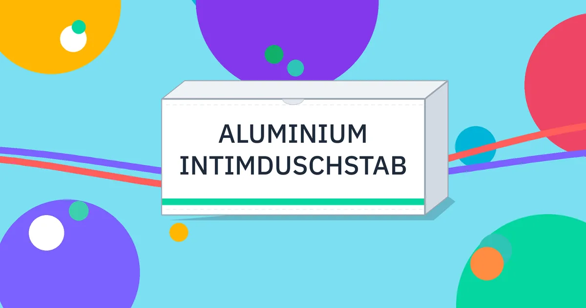 Symbolbild: Packung mit der Aufschrift ALUMINIUM INTIMDUSCHSTAB (PZN 00903989) – Verfügbarkeit und Bezug in Apotheken in Frankfurt am Main