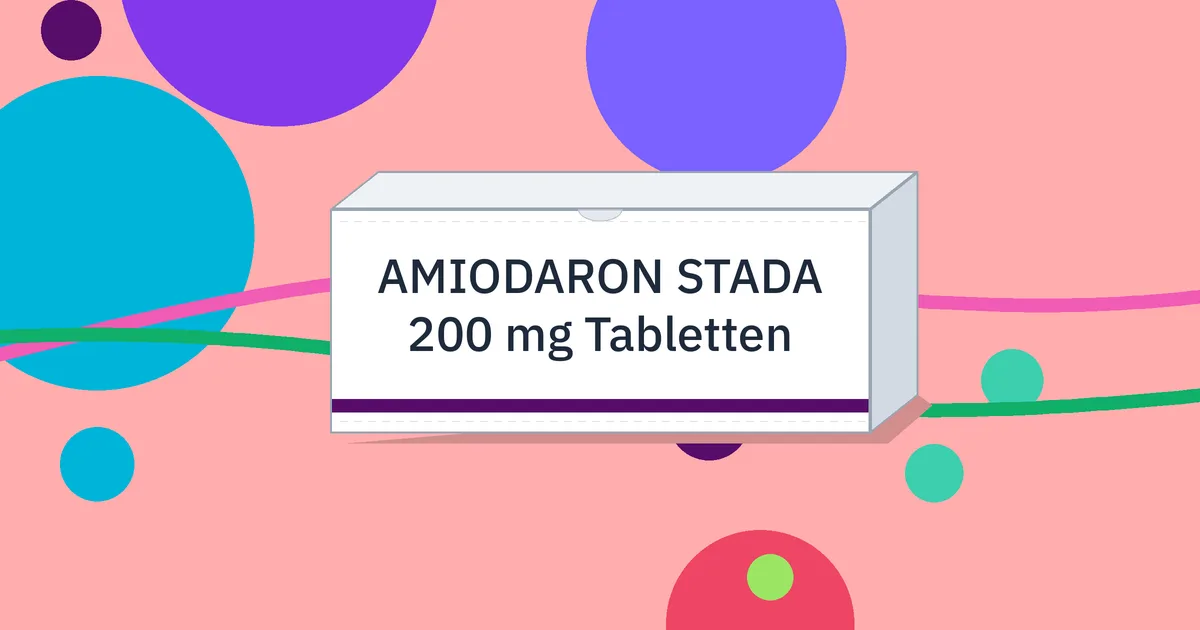 Symbolbild: Packung mit der Aufschrift AMIODARON STADA 200 mg Tabletten (PZN 20156690) – Verfügbarkeit und Bezug in Apotheken in Frankfurt am Main