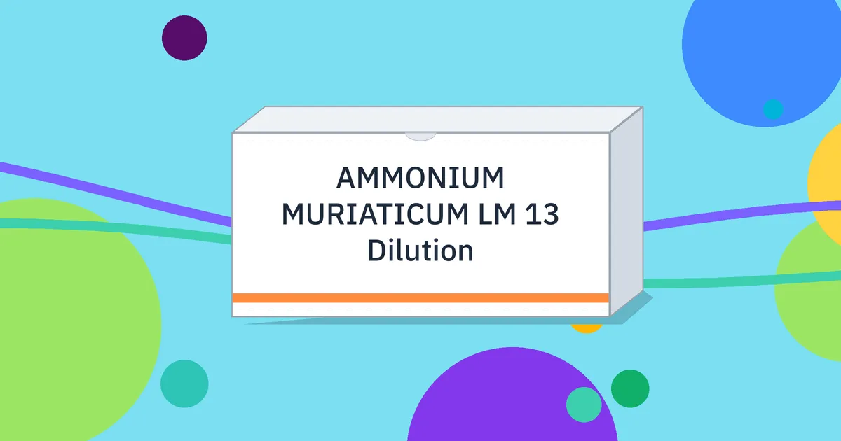 Symbolbild: Packung mit der Aufschrift AMMONIUM MURIATICUM LM 13 Dilution (PZN 12761069) – Verfügbarkeit und Bezug in Apotheken in Frankfurt am Main