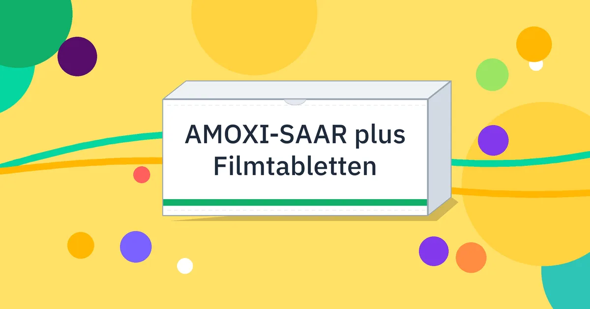 Symbolbild: Packung mit der Aufschrift AMOXI-SAAR plus Filmtabletten (PZN 02200476) – Verfügbarkeit und Bezug in Apotheken in Frankfurt am Main