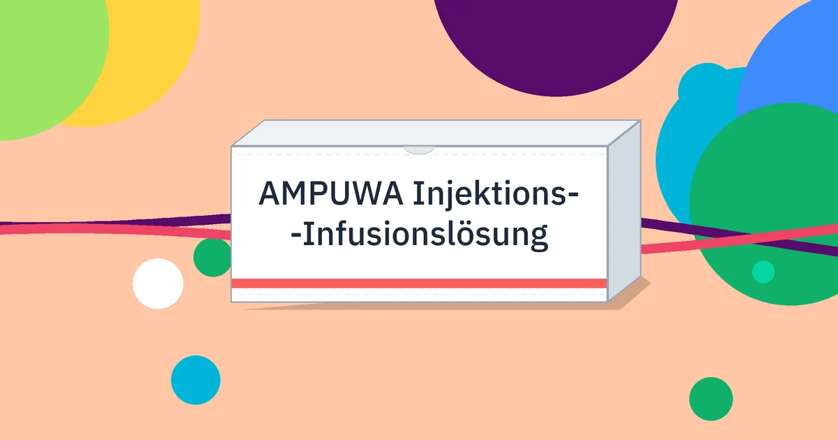 Symbolbild: Packung mit der Aufschrift AMPUWA Injektions--Infusionslösung (PZN 10333435) – Verfügbarkeit und Bezug in Apotheken in Frankfurt am Main