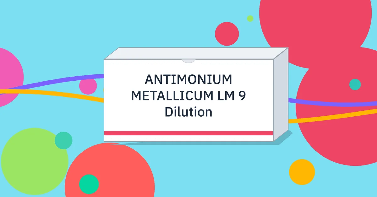 Symbolbild: Packung mit der Aufschrift ANTIMONIUM METALLICUM LM 9 Dilution (PZN 13373323) – Verfügbarkeit und Bezug in Apotheken in Frankfurt am Main