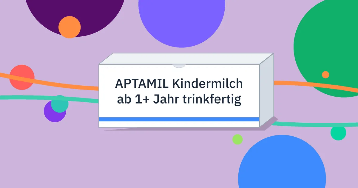 Symbolbild: Packung mit der Aufschrift APTAMIL Kindermilch ab 1+ Jahr trinkfertig (PZN 15232621) – Verfügbarkeit und Bezug in Apotheken in Frankfurt am Main