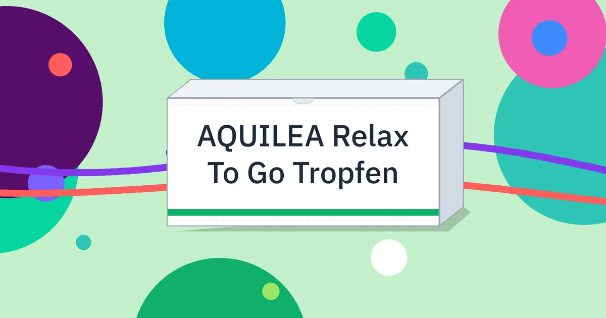 Symbolbild: Packung mit der Aufschrift AQUILEA Relax To Go Tropfen (PZN 17395669) – Verfügbarkeit und Bezug in Apotheken in Frankfurt am Main