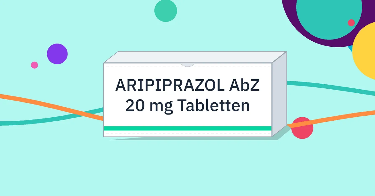 Symbolbild: Packung mit der Aufschrift ARIPIPRAZOL AbZ 20 mg Tabletten (PZN 10318074) – Verfügbarkeit und Bezug in Apotheken in Frankfurt am Main