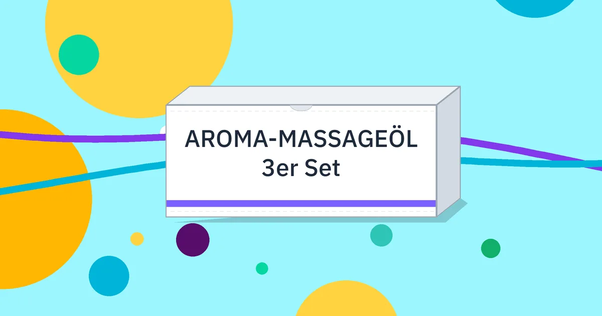 Symbolbild: Packung mit der Aufschrift AROMA-MASSAGEÖL 3er Set (PZN 13972590) – Verfügbarkeit und Bezug in Apotheken in Frankfurt am Main
