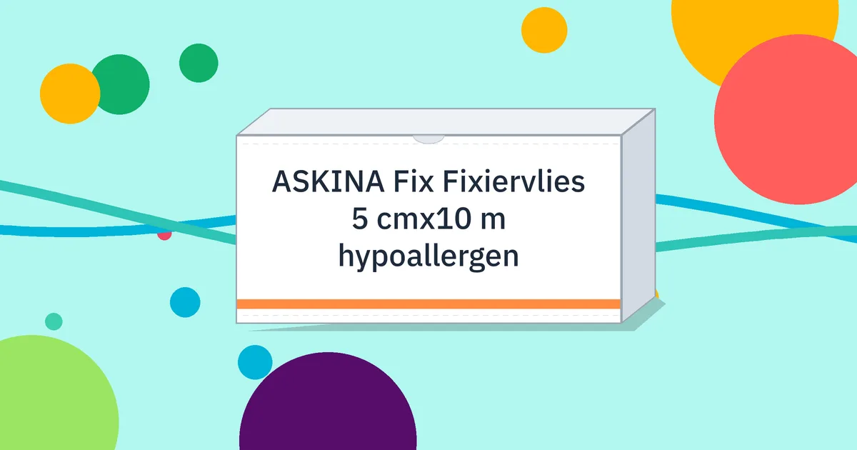 Symbolbild: Packung mit der Aufschrift ASKINA Fix Fixiervlies 5 cmx10 m hypoallergen (PZN 07412289) – Verfügbarkeit und Bezug in Apotheken in Frankfurt am Main