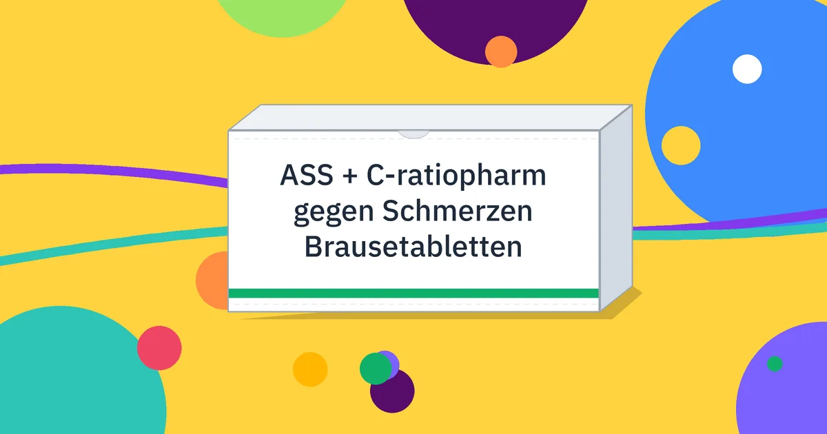 Symbolbild: Packung mit der Aufschrift ASS + C-ratiopharm gegen Schmerzen Brausetabletten (PZN 03429991) – Verfügbarkeit und Bezug in Apotheken in Frankfurt am Main