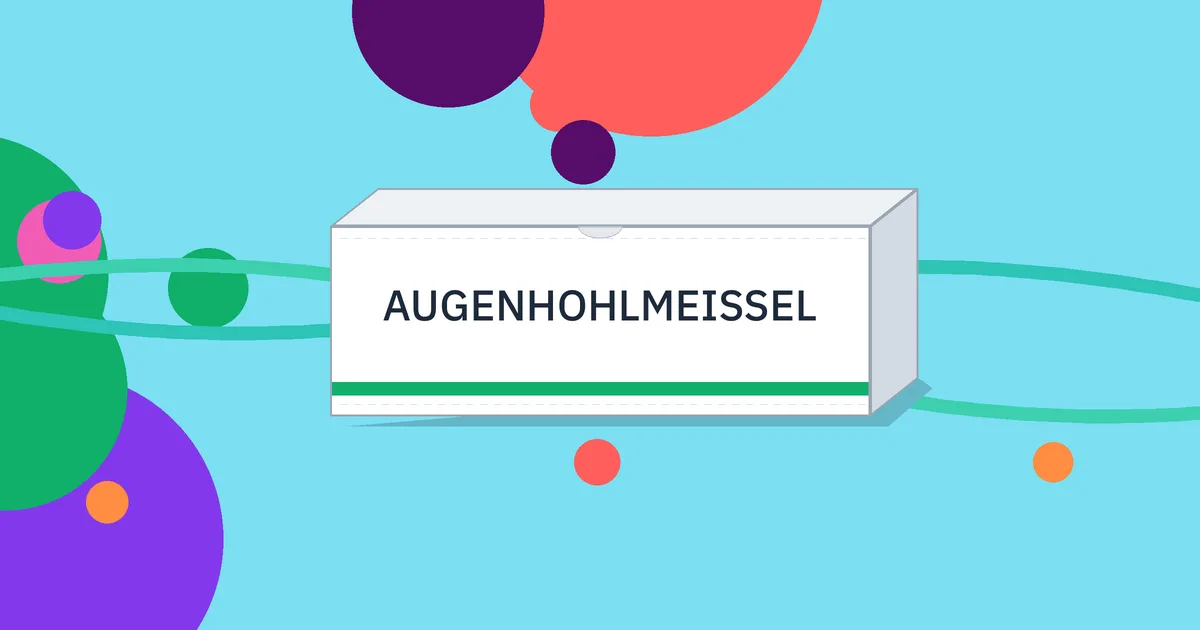 Symbolbild: Packung mit der Aufschrift AUGENHOHLMEISSEL (PZN 02007408) – Verfügbarkeit und Bezug in Apotheken in Frankfurt am Main