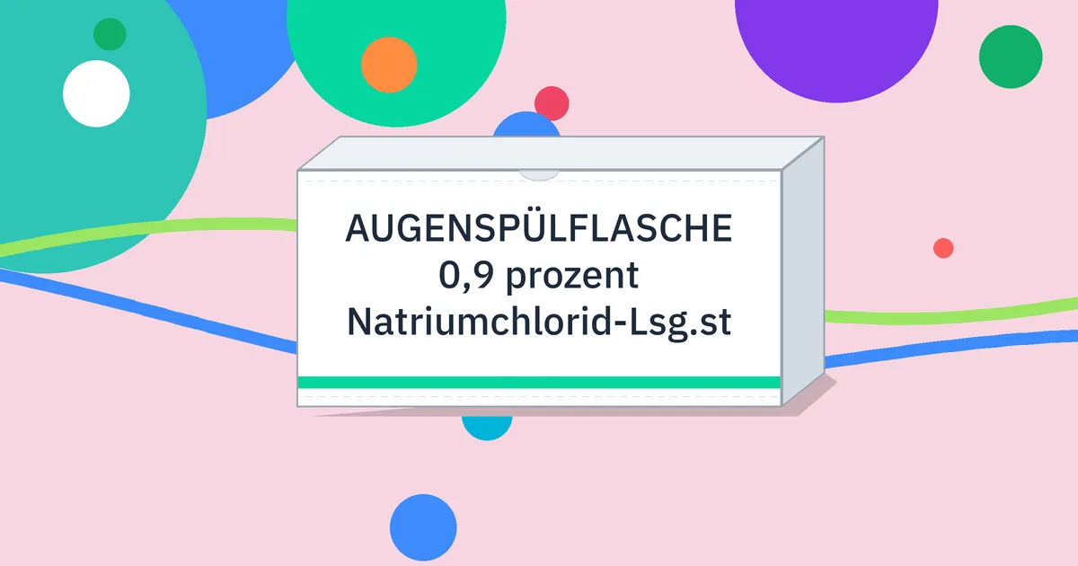 Symbolbild: Packung mit der Aufschrift AUGENSPÜLFLASCHE 0,9 prozent Natriumchlorid-Lsg.st (PZN 16882605) – Verfügbarkeit und Bezug in Apotheken in Frankfurt am Main