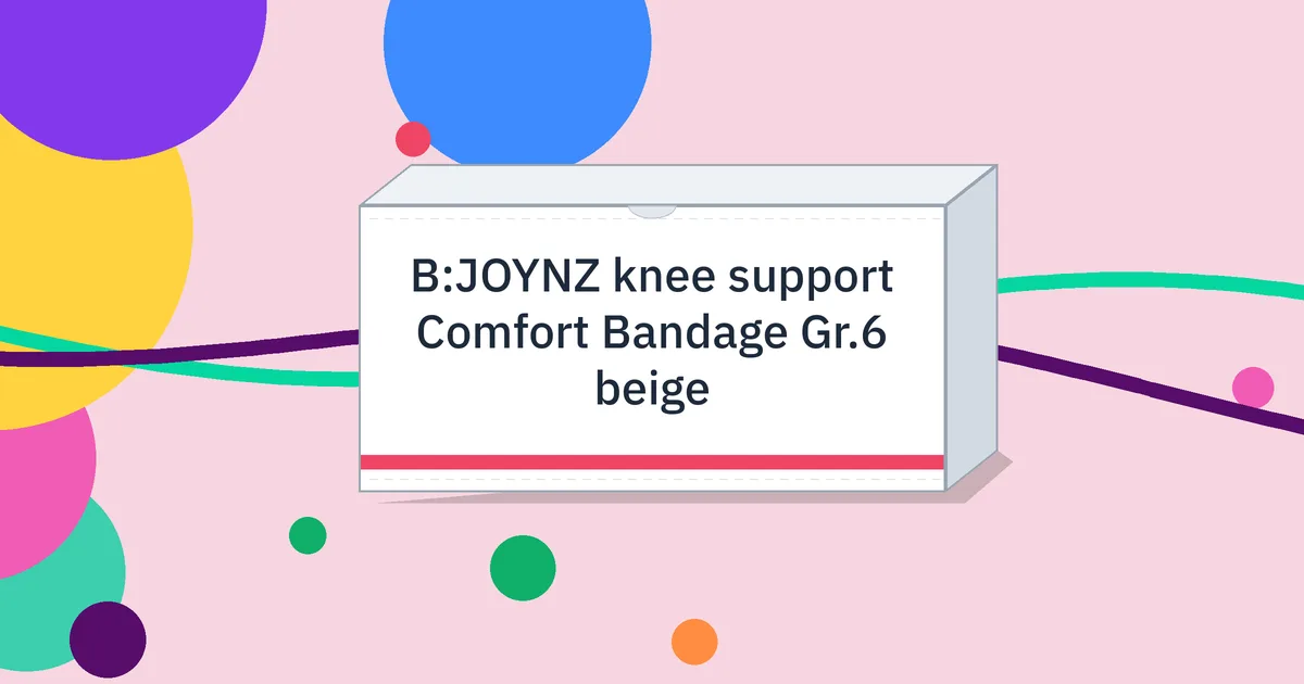Symbolbild: Packung mit der Aufschrift B:JOYNZ knee support Comfort Bandage Gr.6 beige (PZN 20522290) – Verfügbarkeit und Bezug in Apotheken in Frankfurt am Main