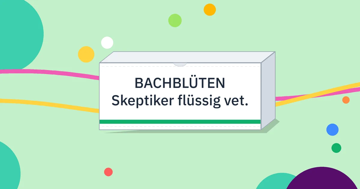 Symbolbild: Packung mit der Aufschrift BACHBLÜTEN Skeptiker flüssig vet. (PZN 10263611) – Verfügbarkeit und Bezug in Apotheken in Frankfurt am Main