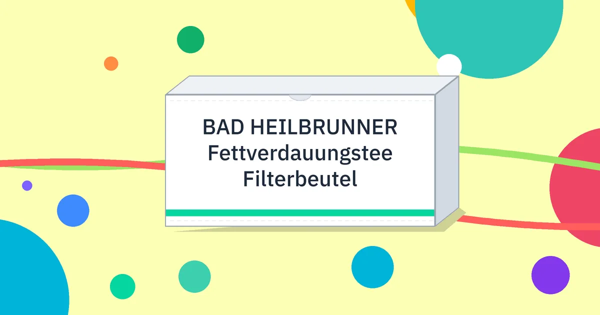 Symbolbild: Packung mit der Aufschrift BAD HEILBRUNNER Fettverdauungstee Filterbeutel (PZN 00052882) – Verfügbarkeit und Bezug in Apotheken in Frankfurt am Main
