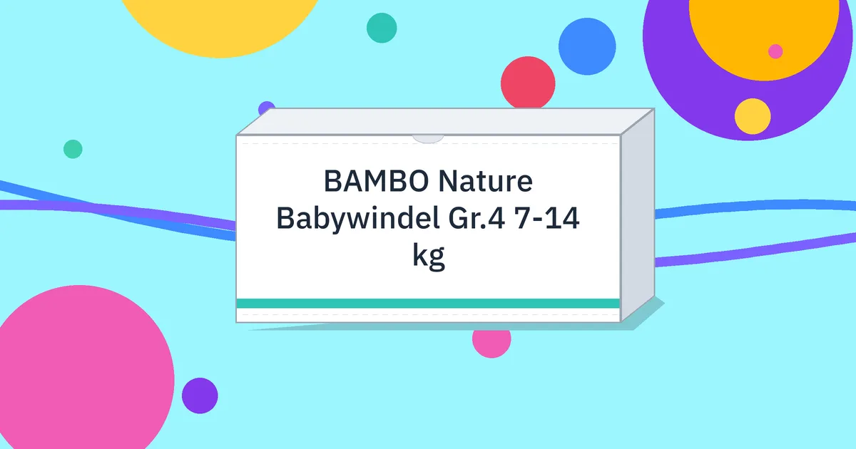 Symbolbild: Packung mit der Aufschrift BAMBO Nature Babywindel Gr.4 7-14 kg (PZN 15416806) – Verfügbarkeit und Bezug in Apotheken in Frankfurt am Main