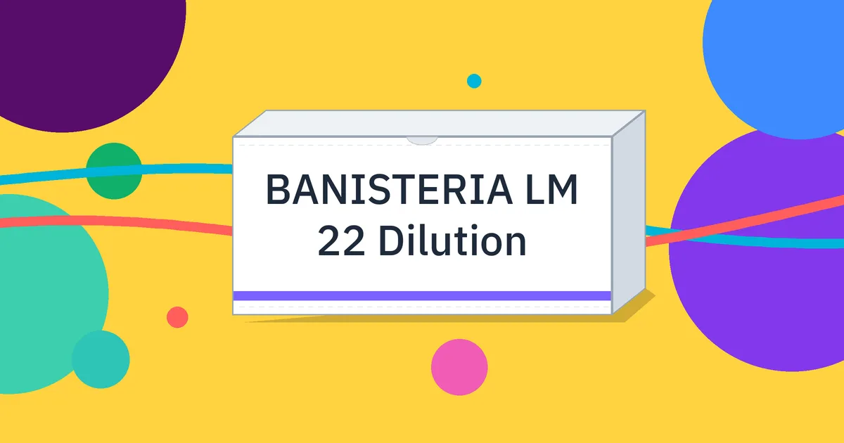 Symbolbild: Packung mit der Aufschrift BANISTERIA LM 22 Dilution (PZN 13375919) – Verfügbarkeit und Bezug in Apotheken in Frankfurt am Main