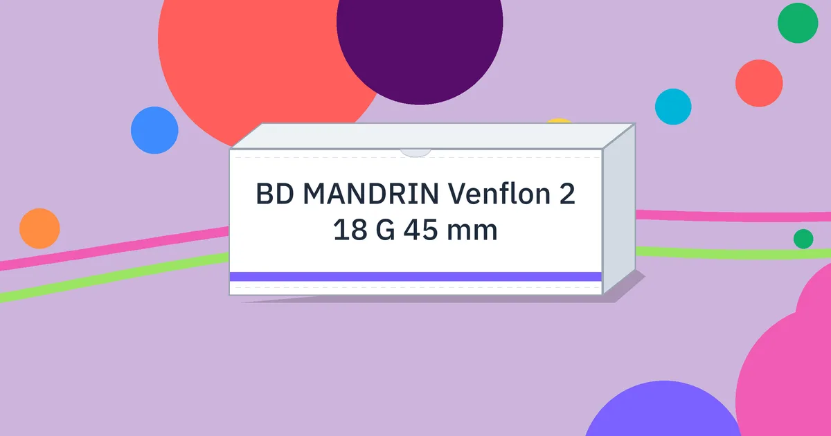 Symbolbild: Packung mit der Aufschrift BD MANDRIN Venflon 2 18 G 45 mm (PZN 04250449) – Verfügbarkeit und Bezug in Apotheken in Frankfurt am Main