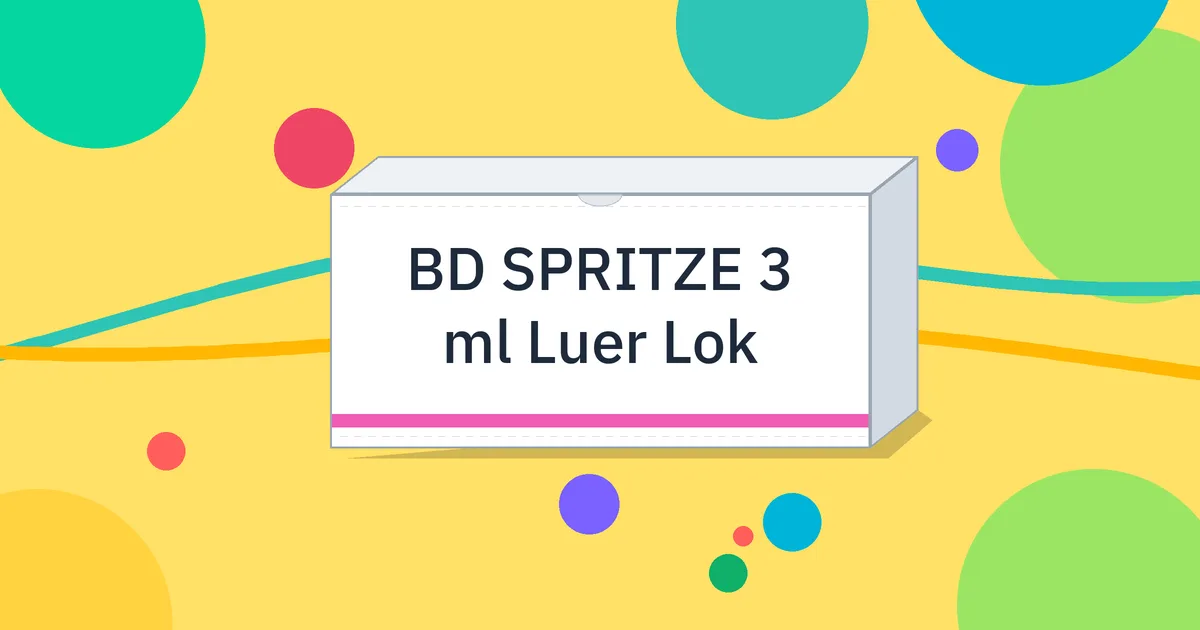 Symbolbild: Packung mit der Aufschrift BD SPRITZE 3 ml Luer Lok (PZN 18469200) – Verfügbarkeit und Bezug in Apotheken in Frankfurt am Main