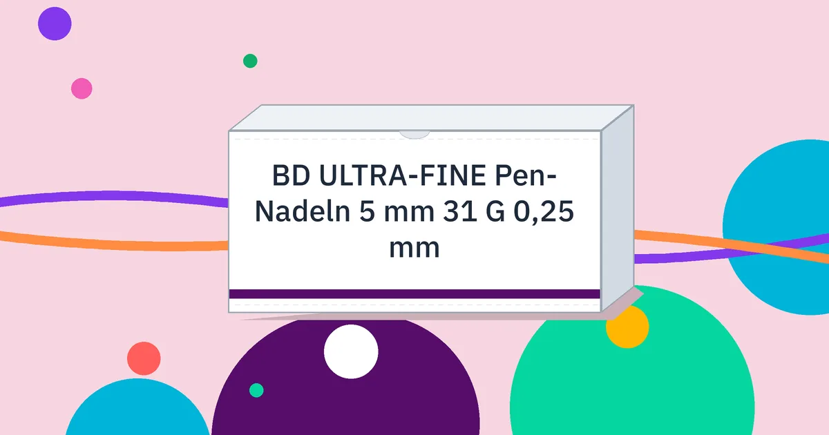 Symbolbild: Packung mit der Aufschrift BD ULTRA-FINE Pen-Nadeln 5 mm 31 G 0,25 mm (PZN 17433364) – Verfügbarkeit und Bezug in Apotheken in Frankfurt am Main
