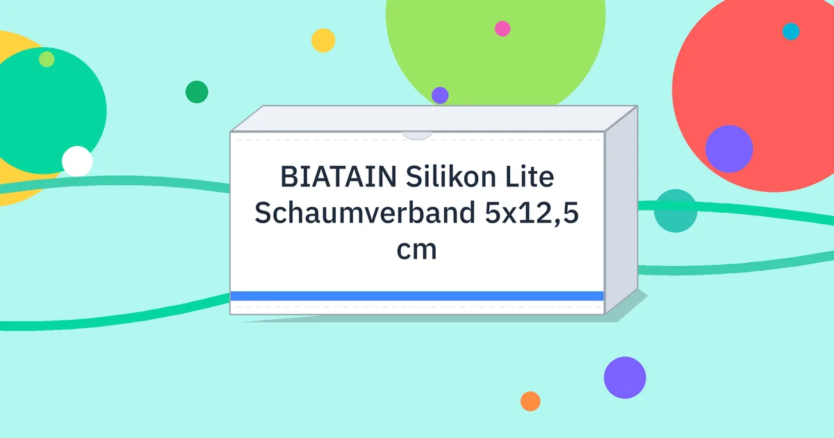 Symbolbild: Packung mit der Aufschrift BIATAIN Silikon Lite Schaumverband 5x12,5 cm (PZN 11846094) – Verfügbarkeit und Bezug in Apotheken in Frankfurt am Main