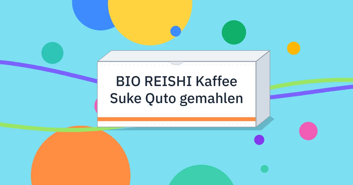 Symbolbild: Packung mit der Aufschrift BIO REISHI Kaffee Suke Quto gemahlen (PZN 14299669) – Verfügbarkeit und Bezug in Apotheken in Frankfurt am Main
