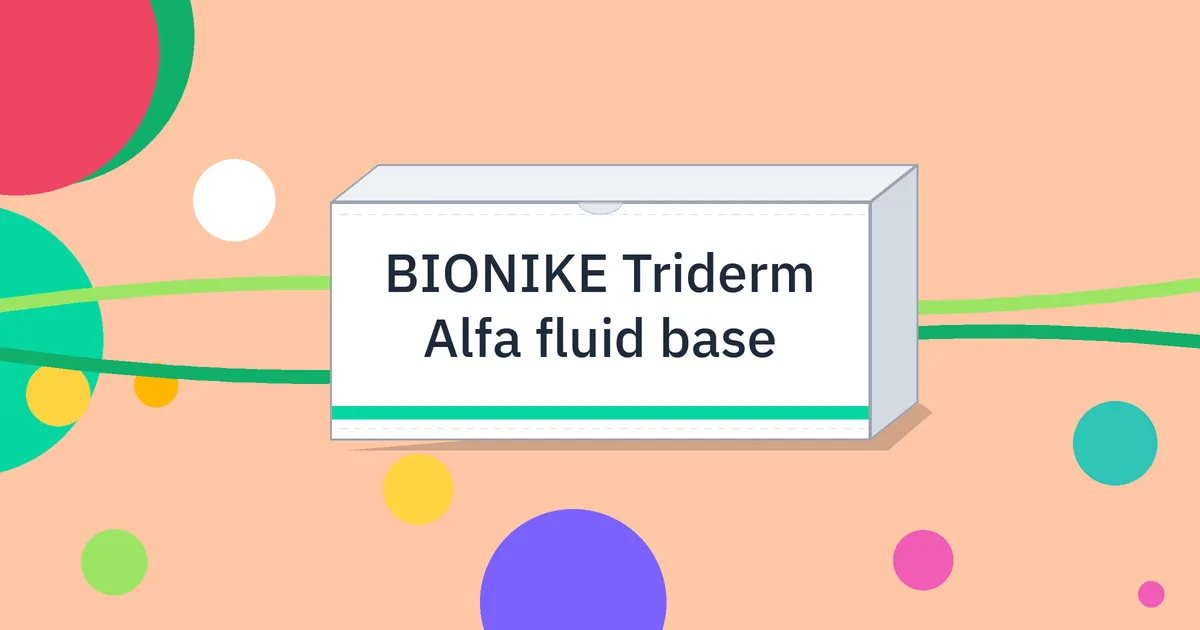 Symbolbild: Packung mit der Aufschrift BIONIKE Triderm Alfa fluid base (PZN 12534600) – Verfügbarkeit und Bezug in Apotheken in Frankfurt am Main