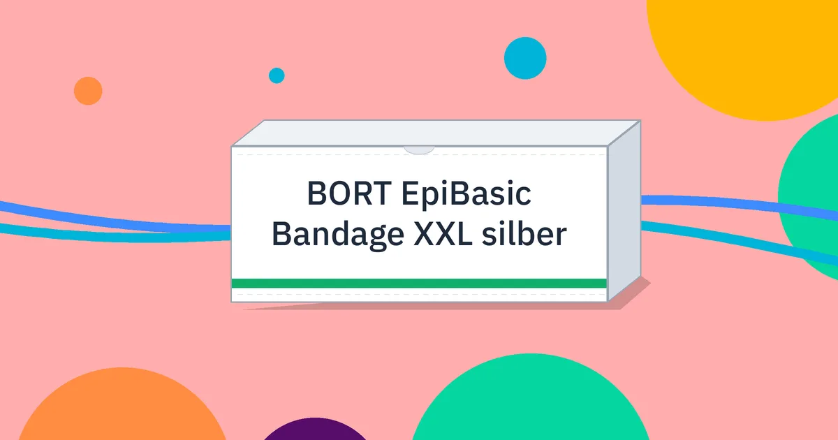 Symbolbild: Packung mit der Aufschrift BORT EpiBasic Bandage XXL silber (PZN 07673469) – Verfügbarkeit und Bezug in Apotheken in Frankfurt am Main