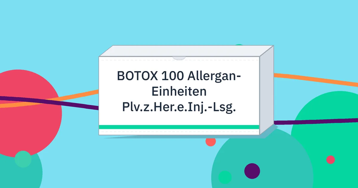 Symbolbild: Packung mit der Aufschrift BOTOX 100 Allergan-Einheiten Plv.z.Her.e.Inj.-Lsg. (PZN 15307052) – Verfügbarkeit und Bezug in Apotheken in Frankfurt am Main