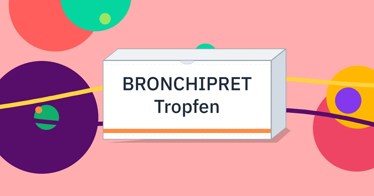 Symbolbild: Packung mit der Aufschrift BRONCHIPRET Tropfen (PZN 11535804) – Verfügbarkeit und Bezug in Apotheken in Frankfurt am Main