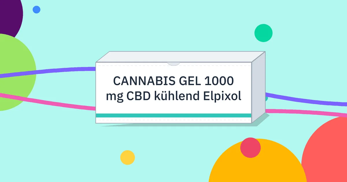 Symbolbild: Packung mit der Aufschrift CANNABIS GEL 1000 mg CBD kühlend Elpixol (PZN 19273551) – Verfügbarkeit und Bezug in Apotheken in Frankfurt am Main